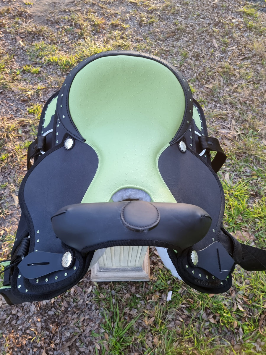 7"- Wide Gullet- Green / black Synthetic Cordura - Show Pleasure Weste ...