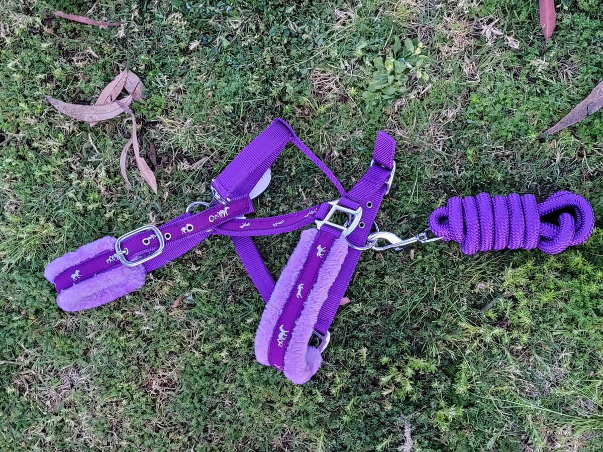 Mink Padded - Deluxe PP Halter and lead set - Full / COB and Pony ...