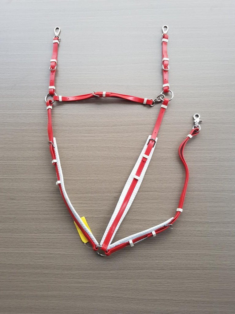 PVC-Red-White-Padded Breastplate – Payless Saddlery